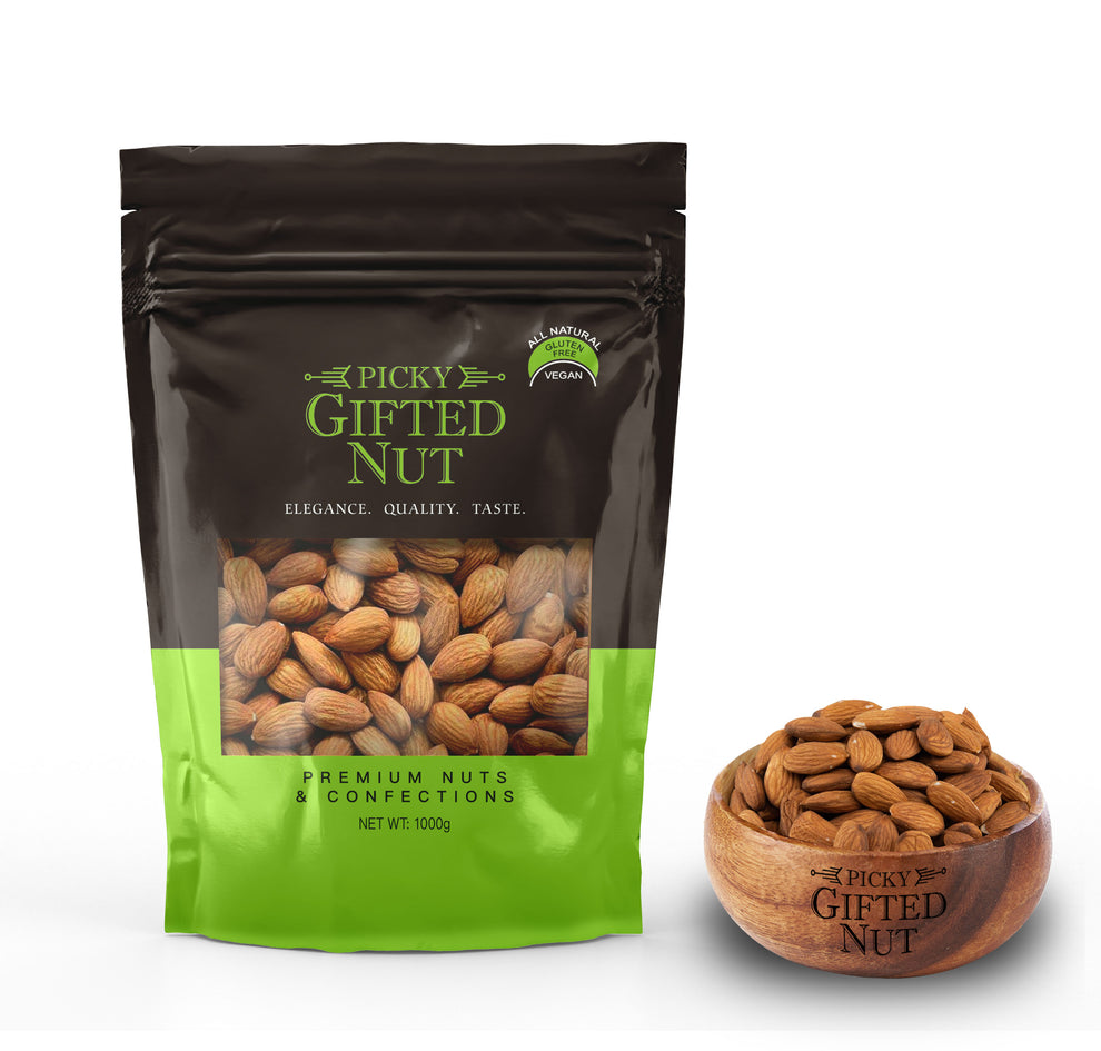 Roasted Almond, Garlic Flavored Almonds | 250g - 600g – pickyfarm